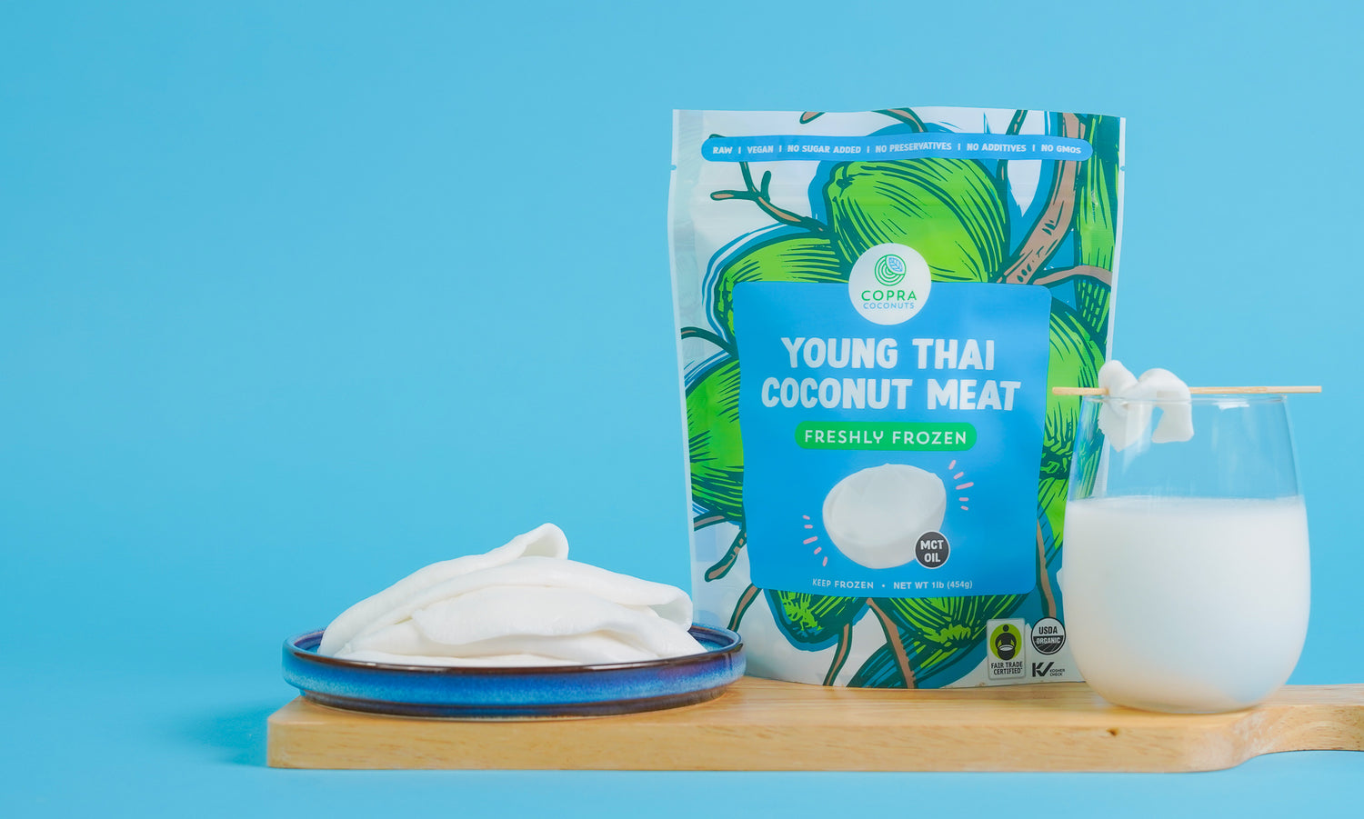 Frozen Young Thai Coconut Water and Meat | Copra Coconuts